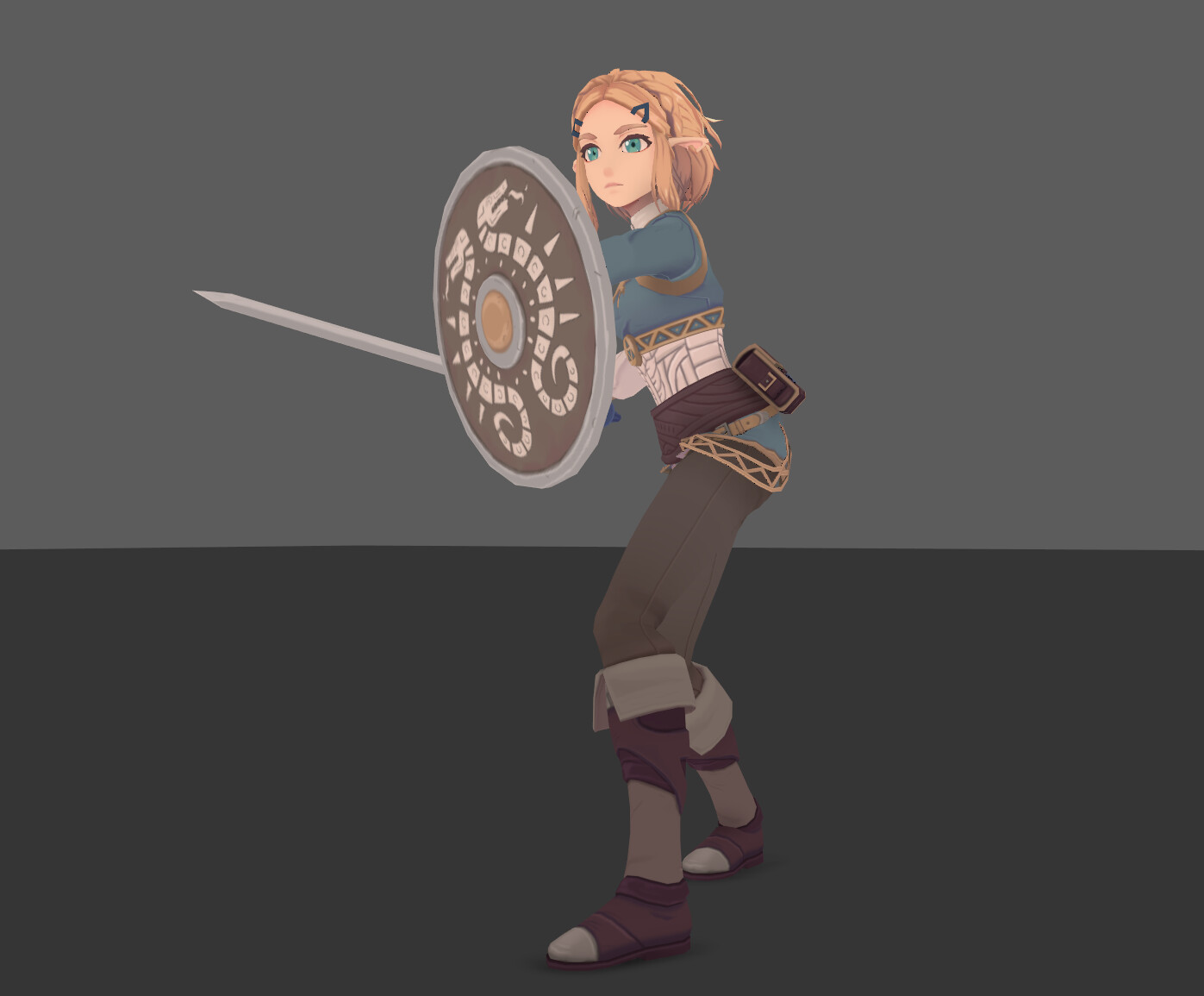 ArtStation - Zelda Sword & Shield Bash