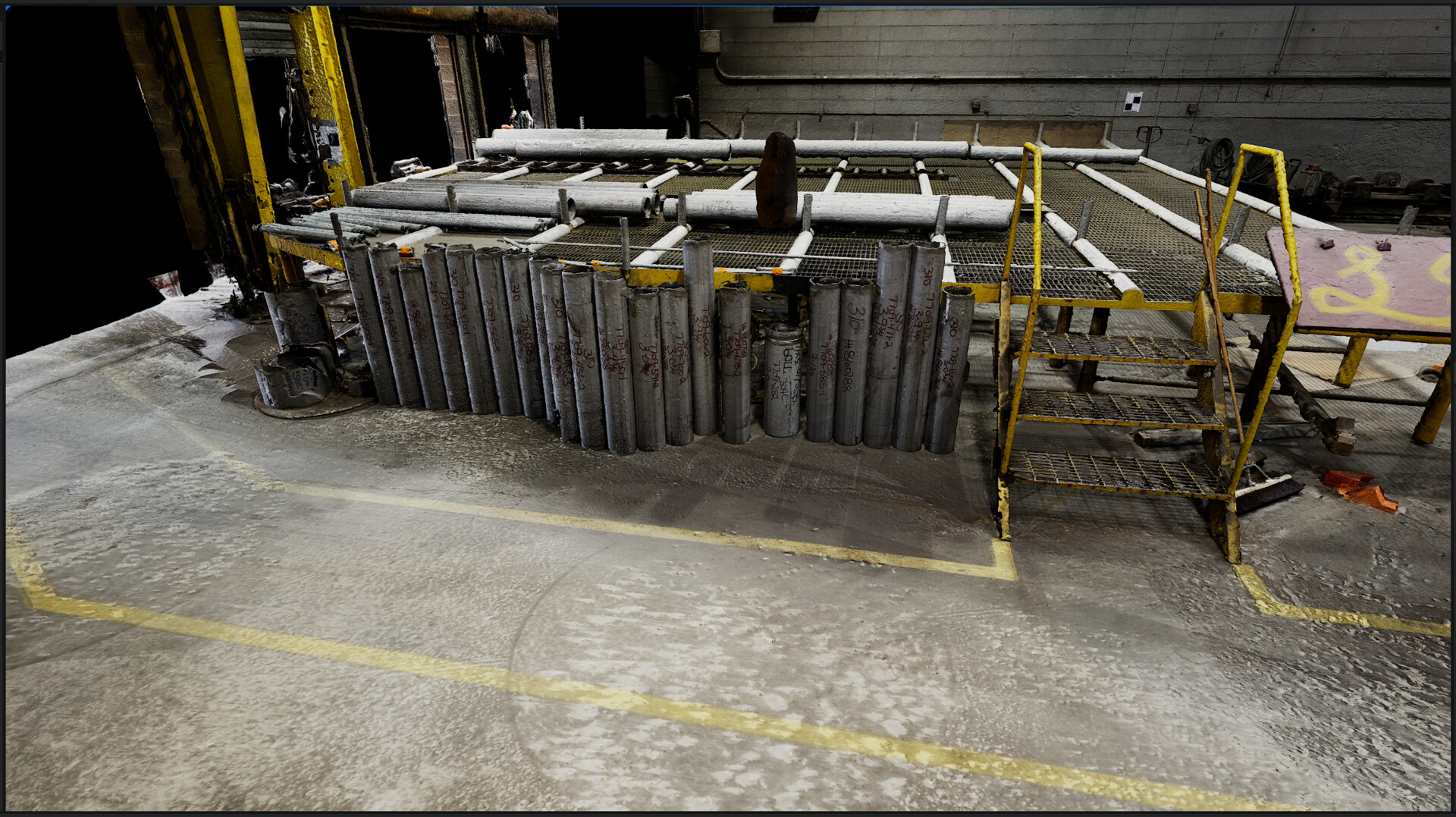 ArtStation - Point Cloud to Mesh of a Pipe Fabrication Facility (LIDAR ...