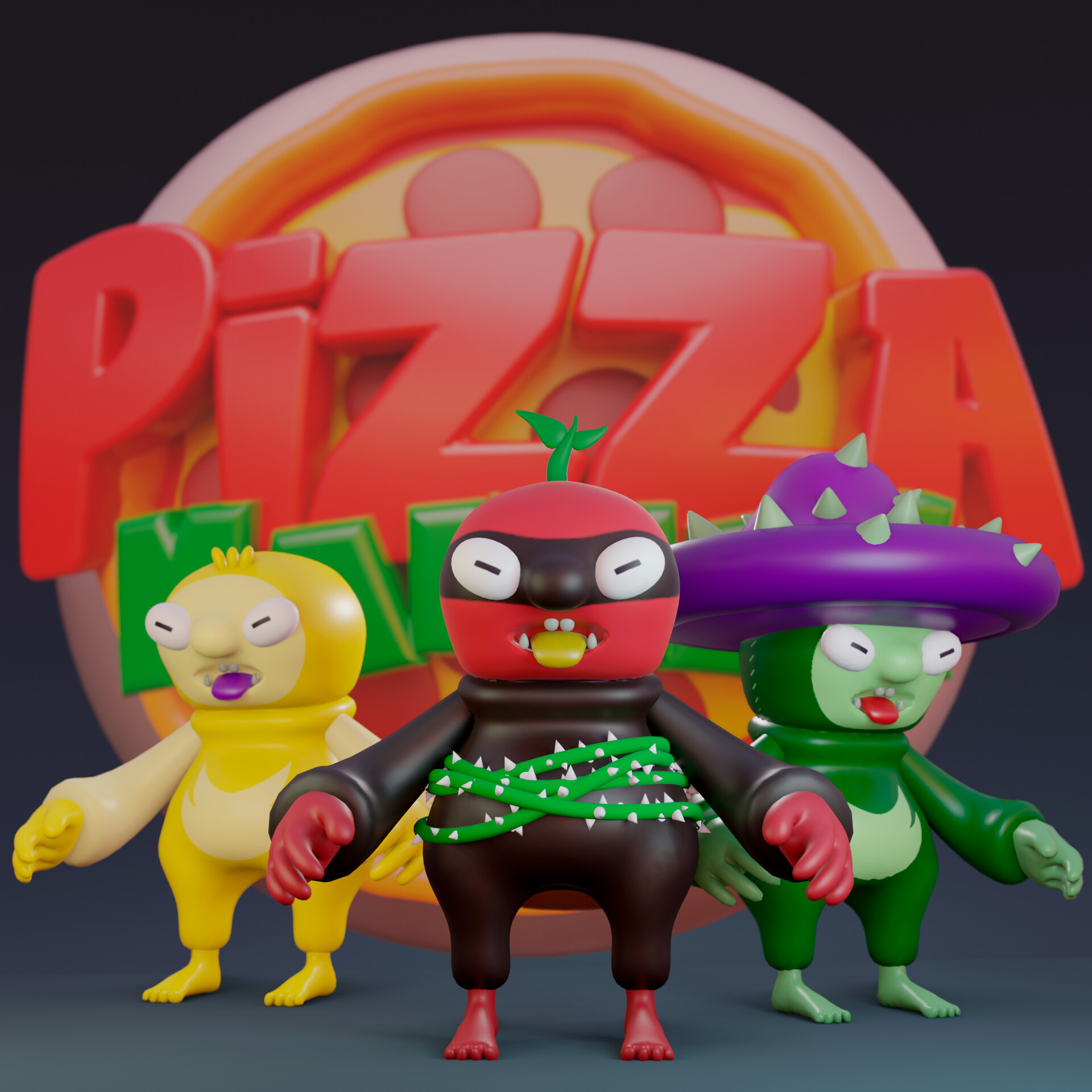 ArtStation - Pizza Maniac (game) Enemies