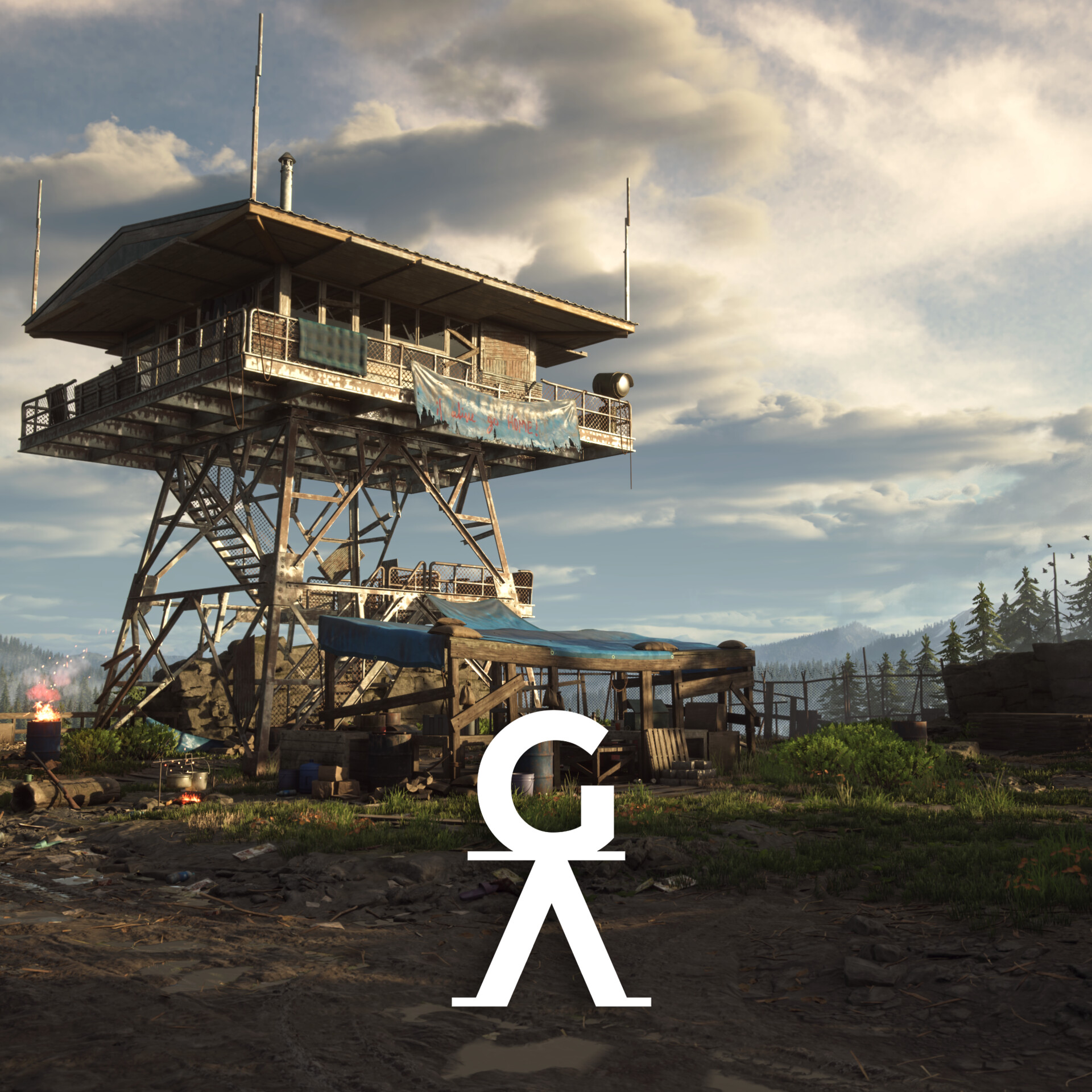 ArtStation - Fire Watch Tower - Breakdown