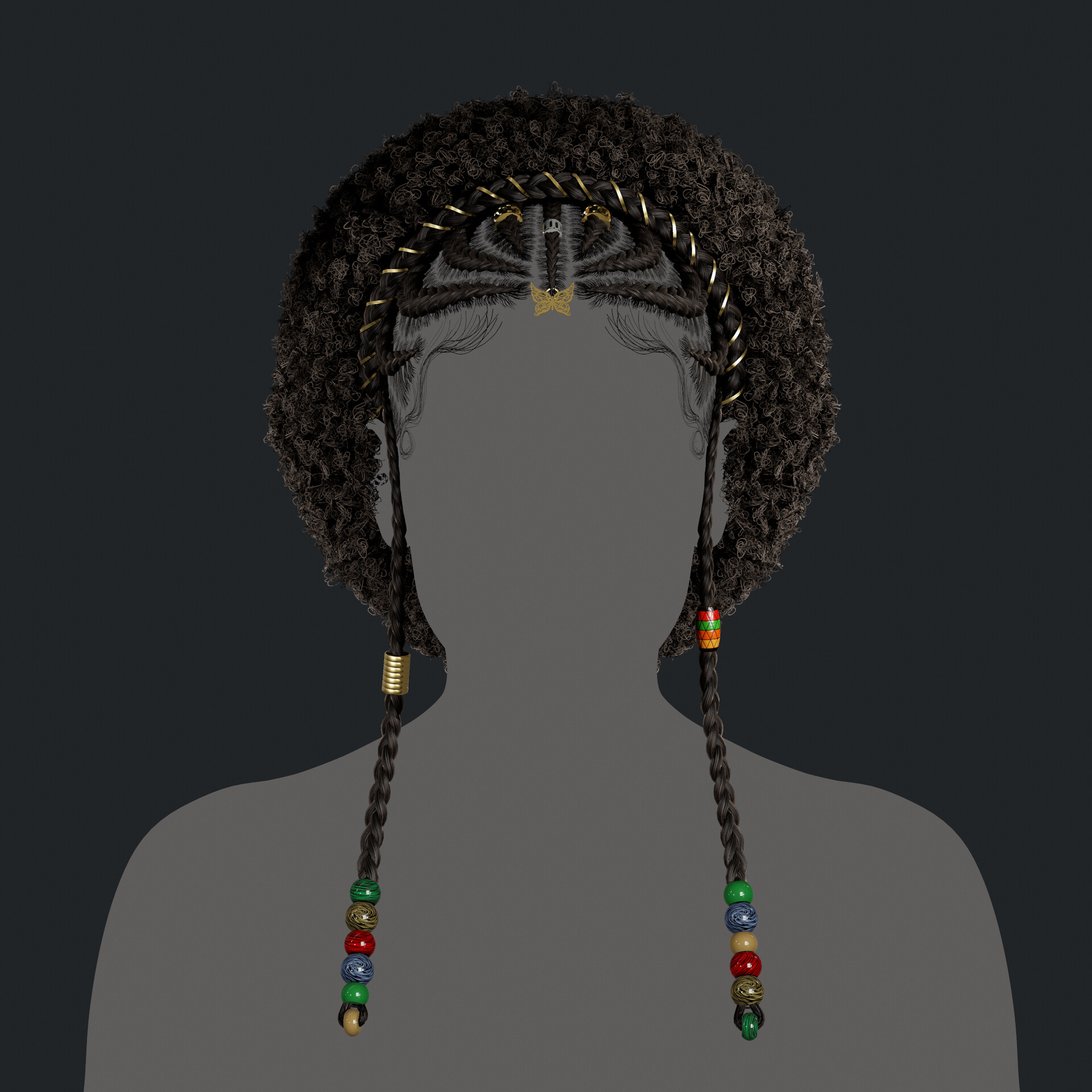 ArtStation - Cornrows with Afro
