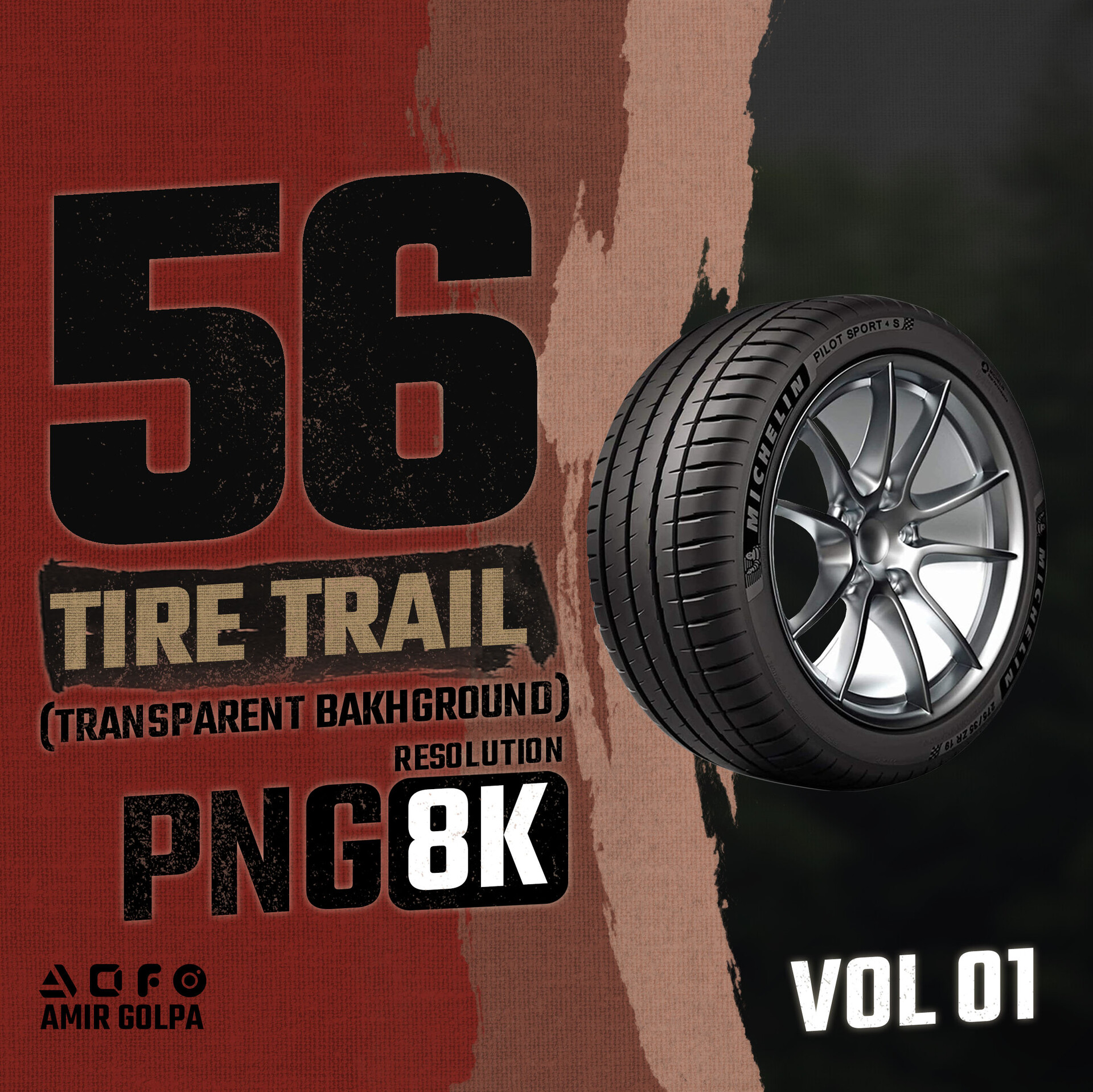ArtStation - 56 Tire trail (8K) PNG vol.1 Car, Motorcycle, Scooter, Bicycle, Electric scooter