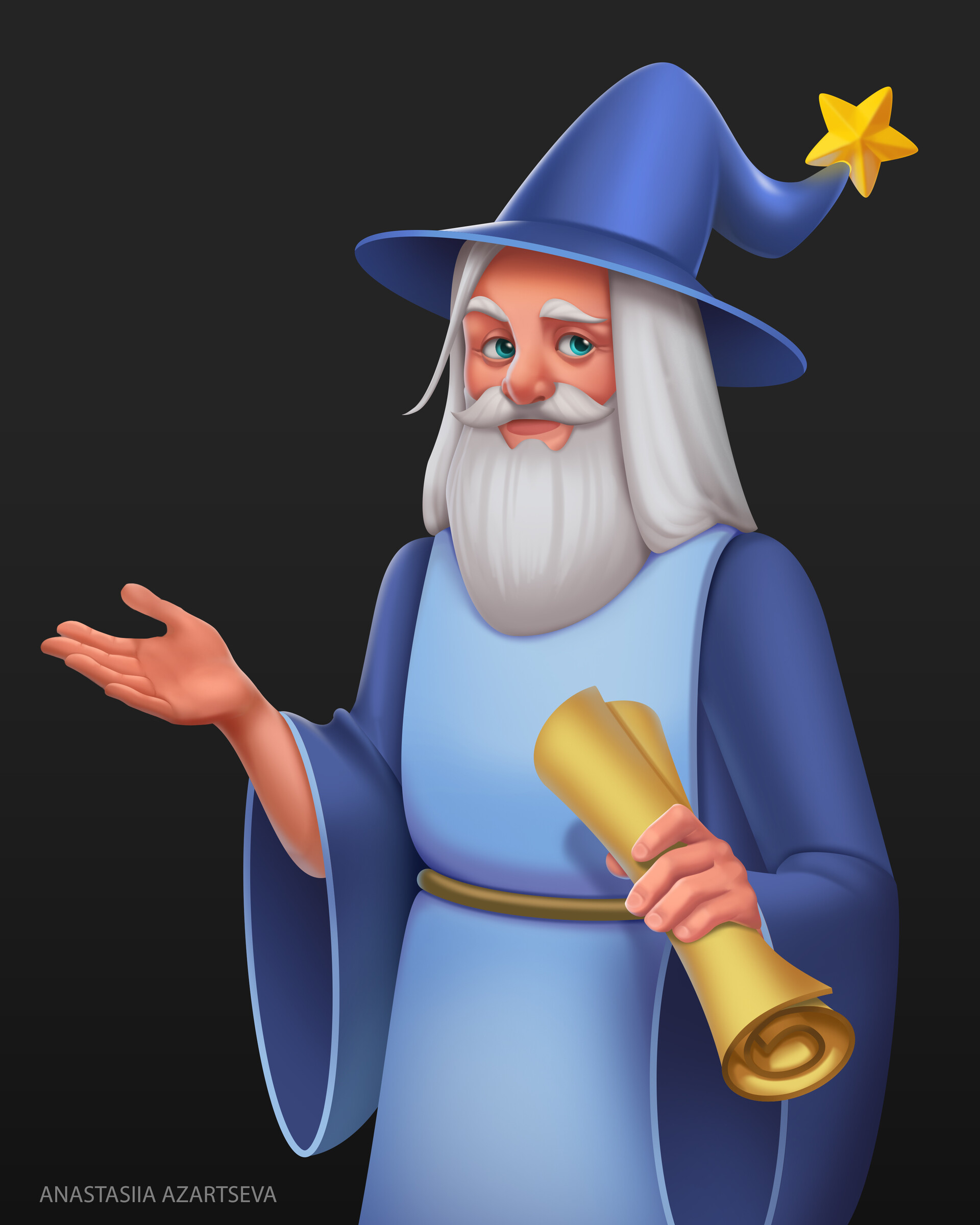 ArtStation - Casual mobile game character: Stargazer