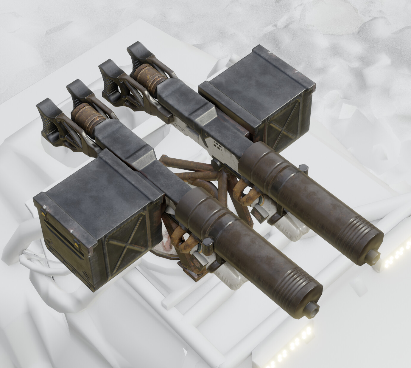 ArtStation - Post-Apocalyptic Machinegun Turret.