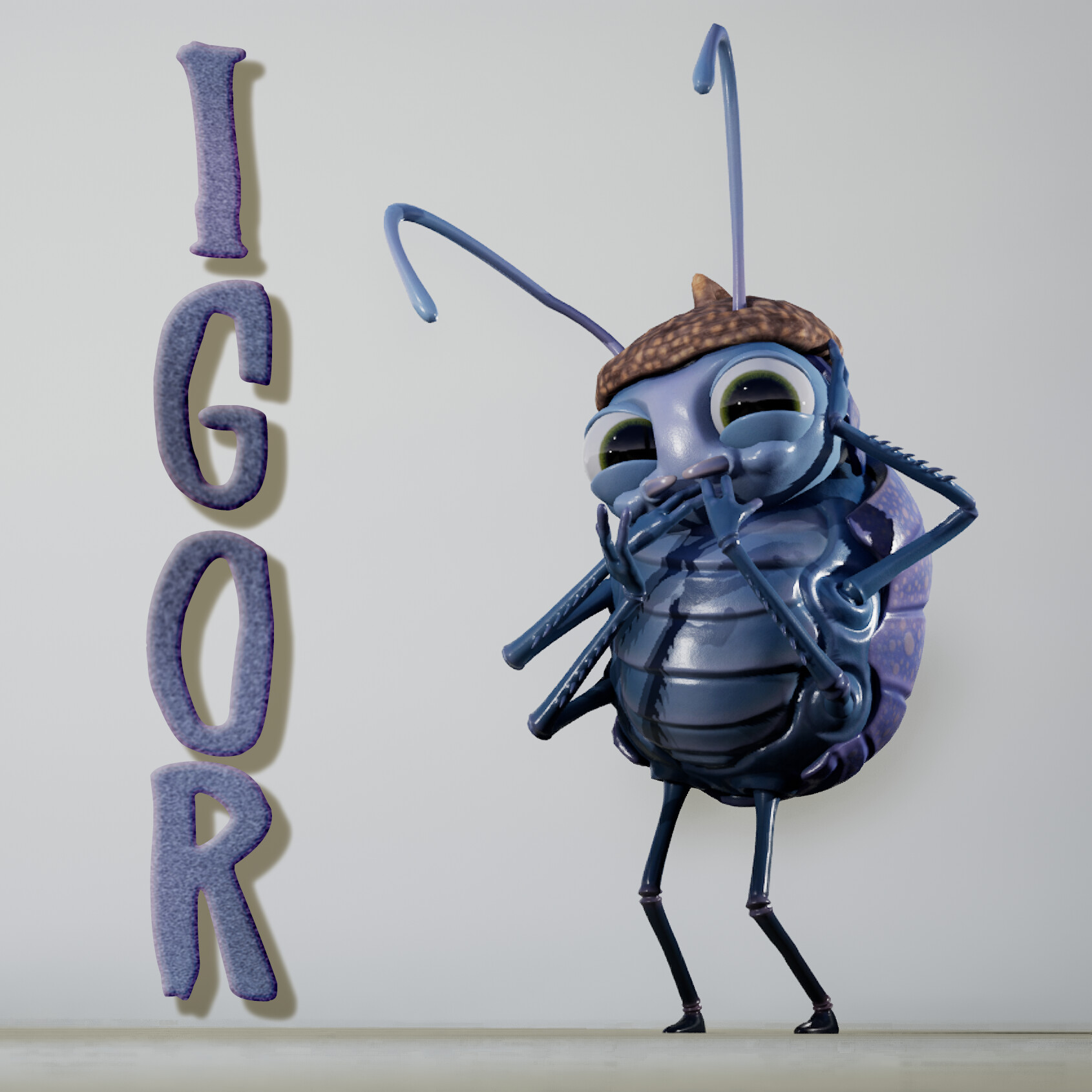 ArtStation - Igor - the clumsy pillbug (texturing & shading)