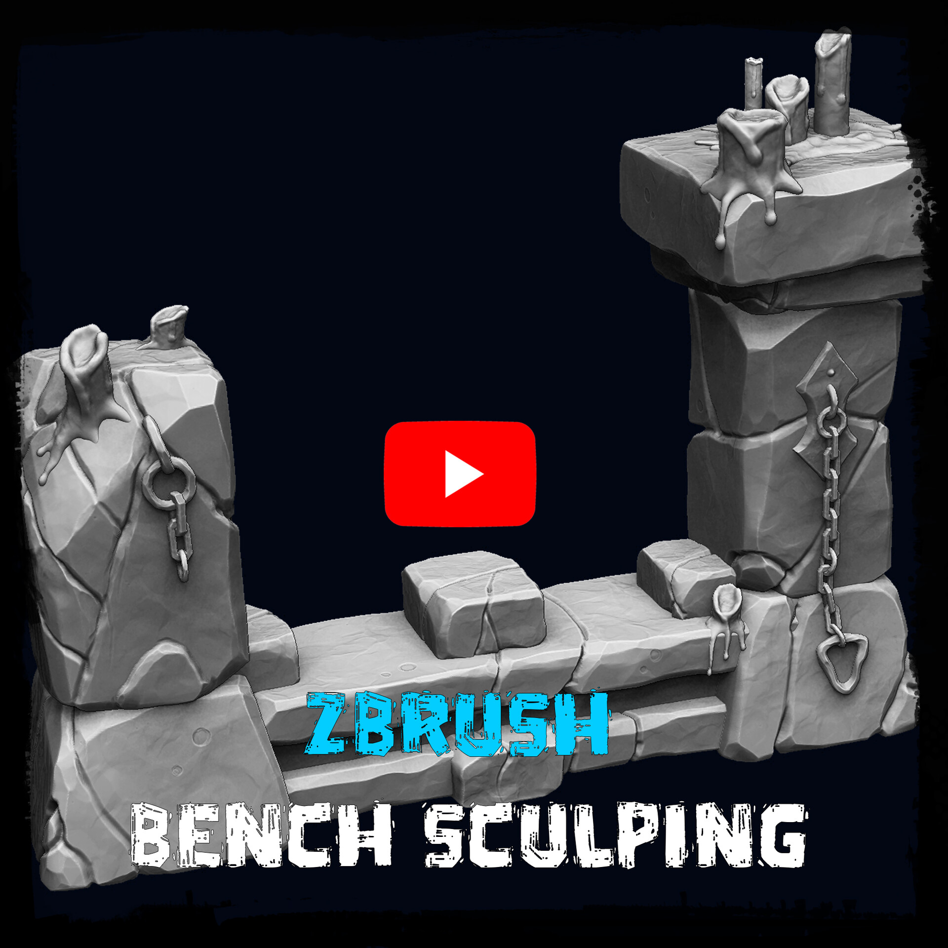 ArtStation - Zbrush Stone Block Sculping