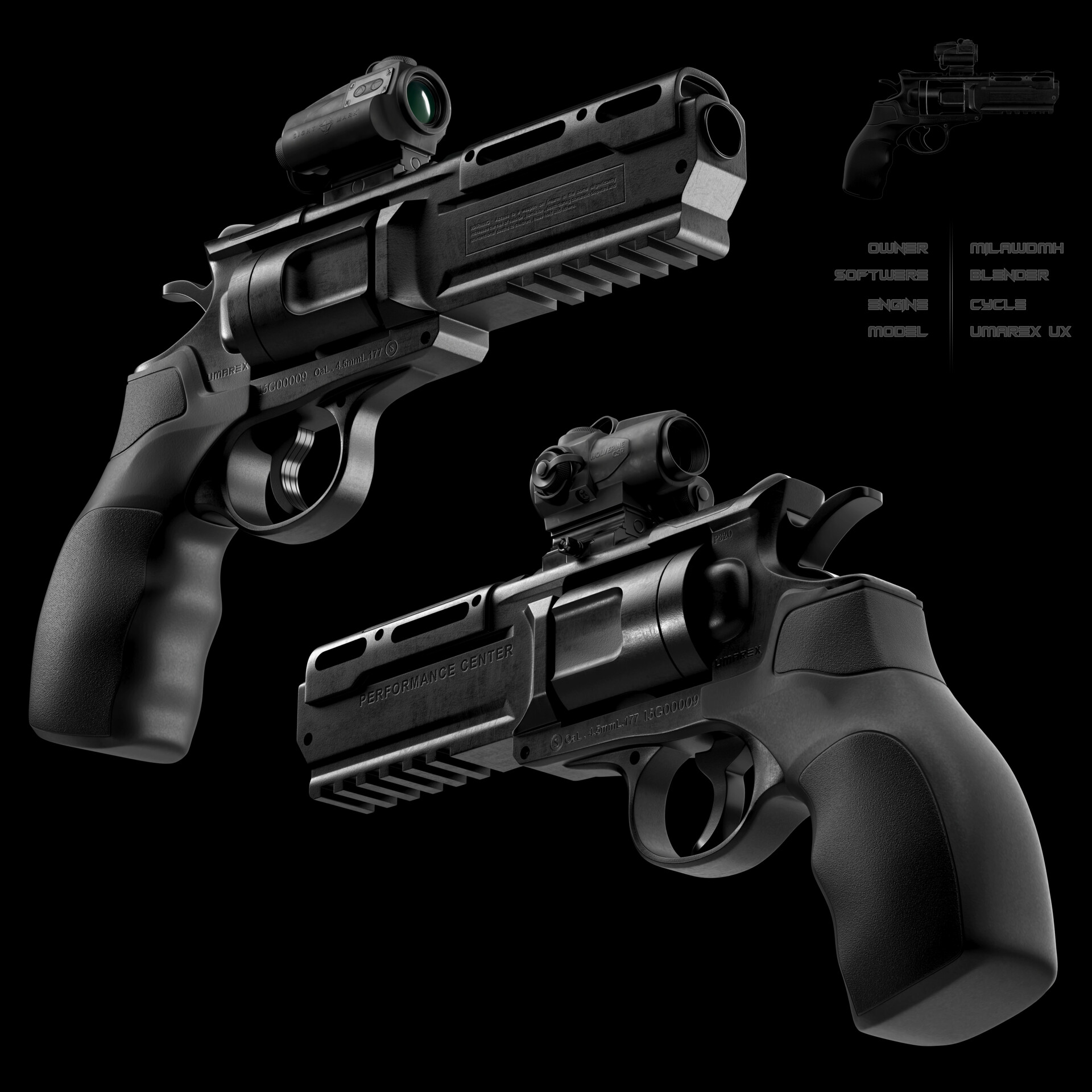 ArtStation - 3D Gun Concept '' Uumarex UX