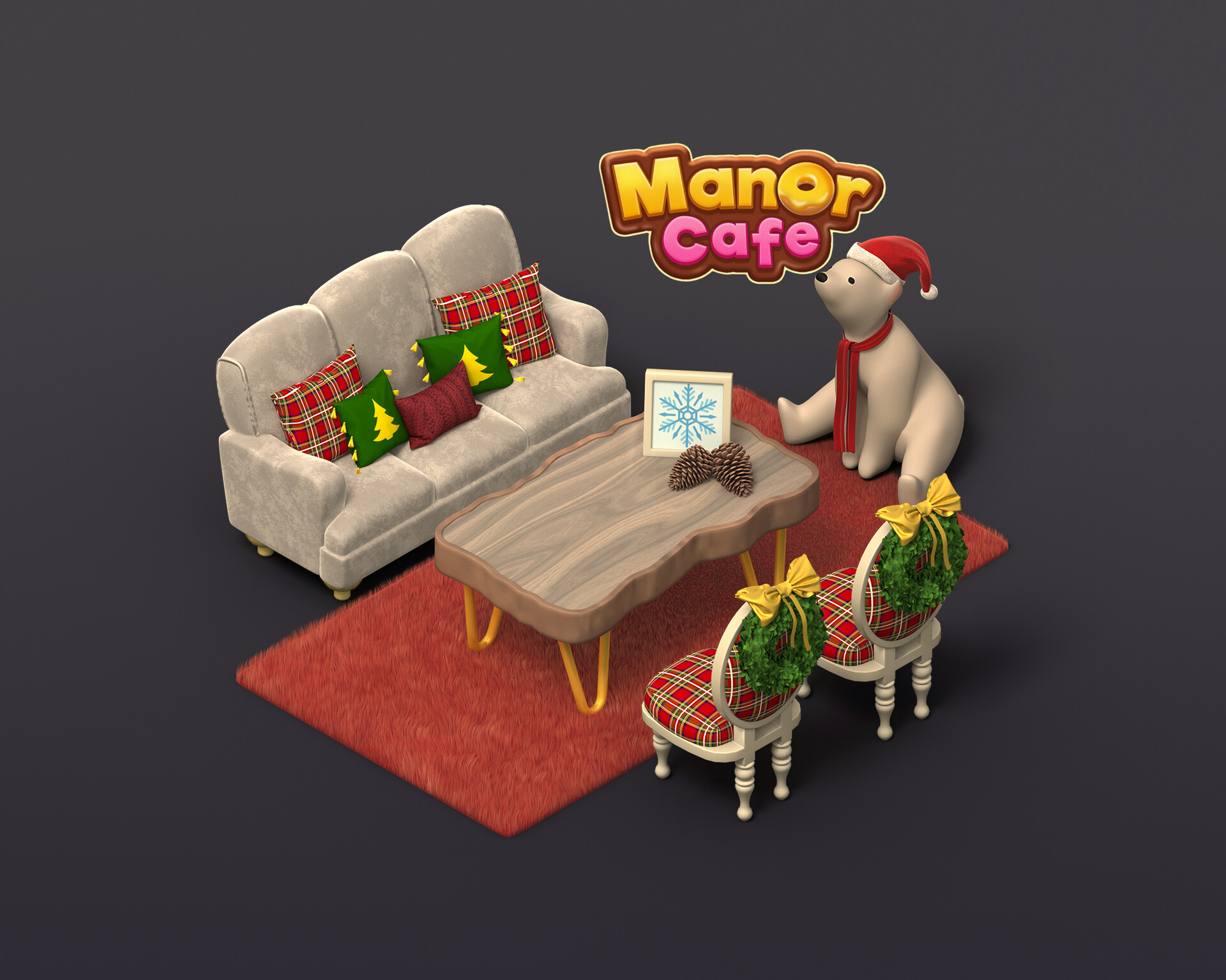 ArtStation - Props - Manor Cafe - Christmas Event
