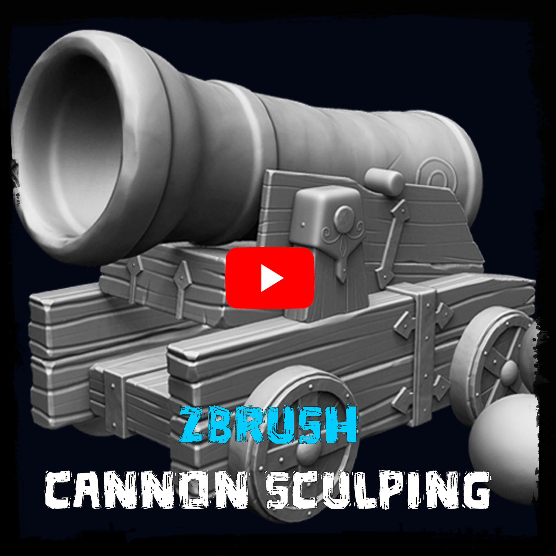 ArtStation - Zbrush Cannon Sculpting