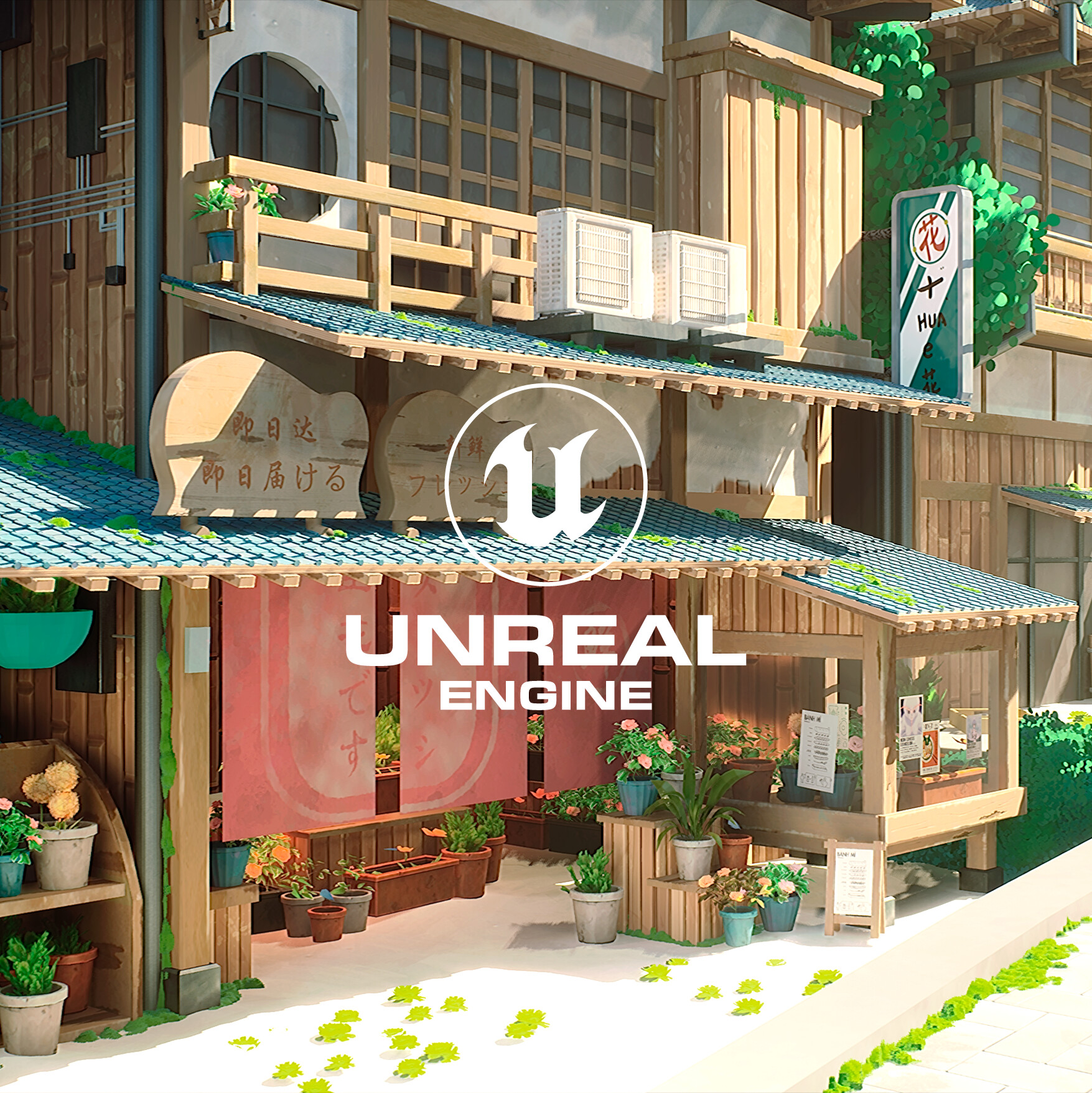 ArtStation - Stylized summer street