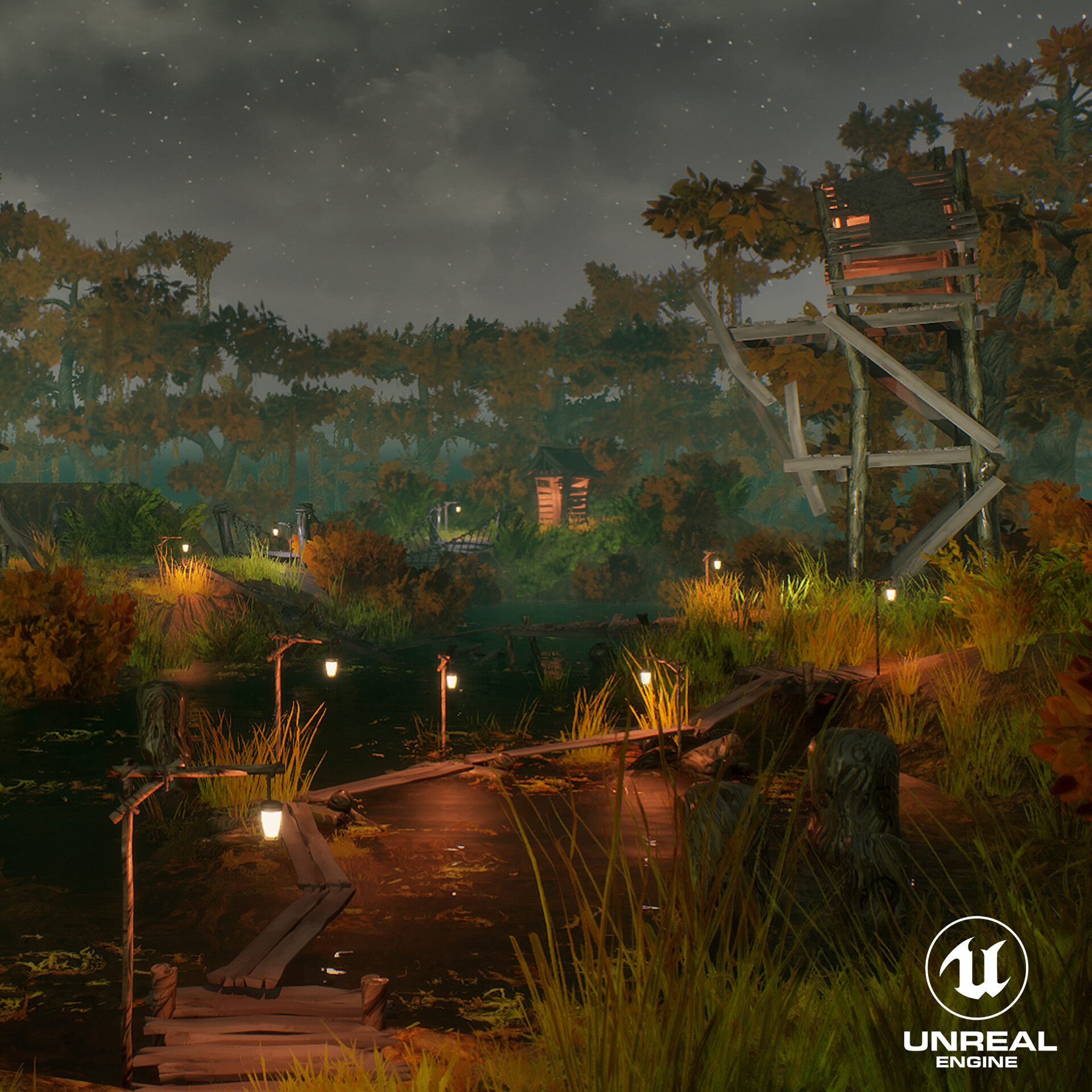 ArtStation - Stylized swamp environment