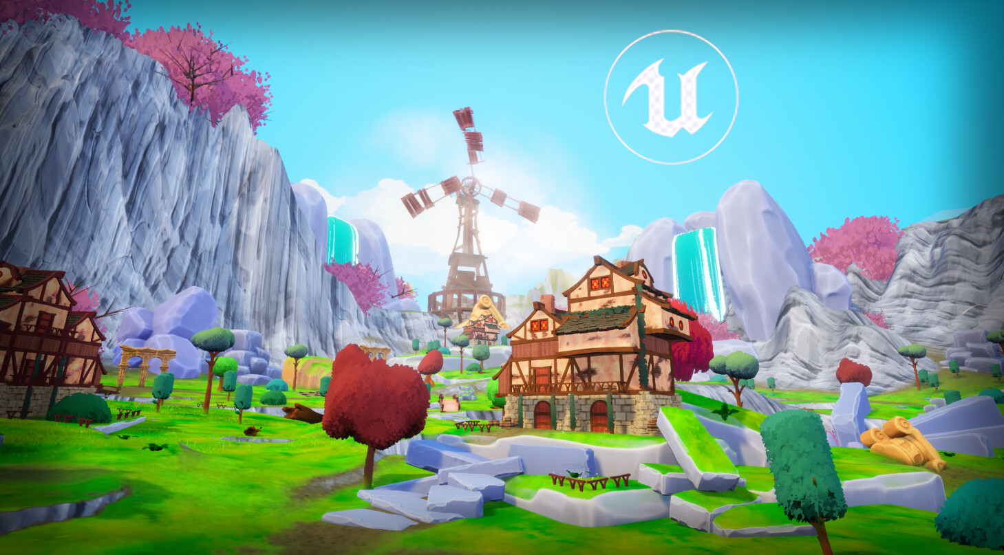 ArtStation - Stylized Town Modular Asset Pack (UE)