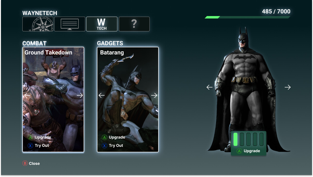 ArtStation - Batman Arkham City Menu UI Redesign