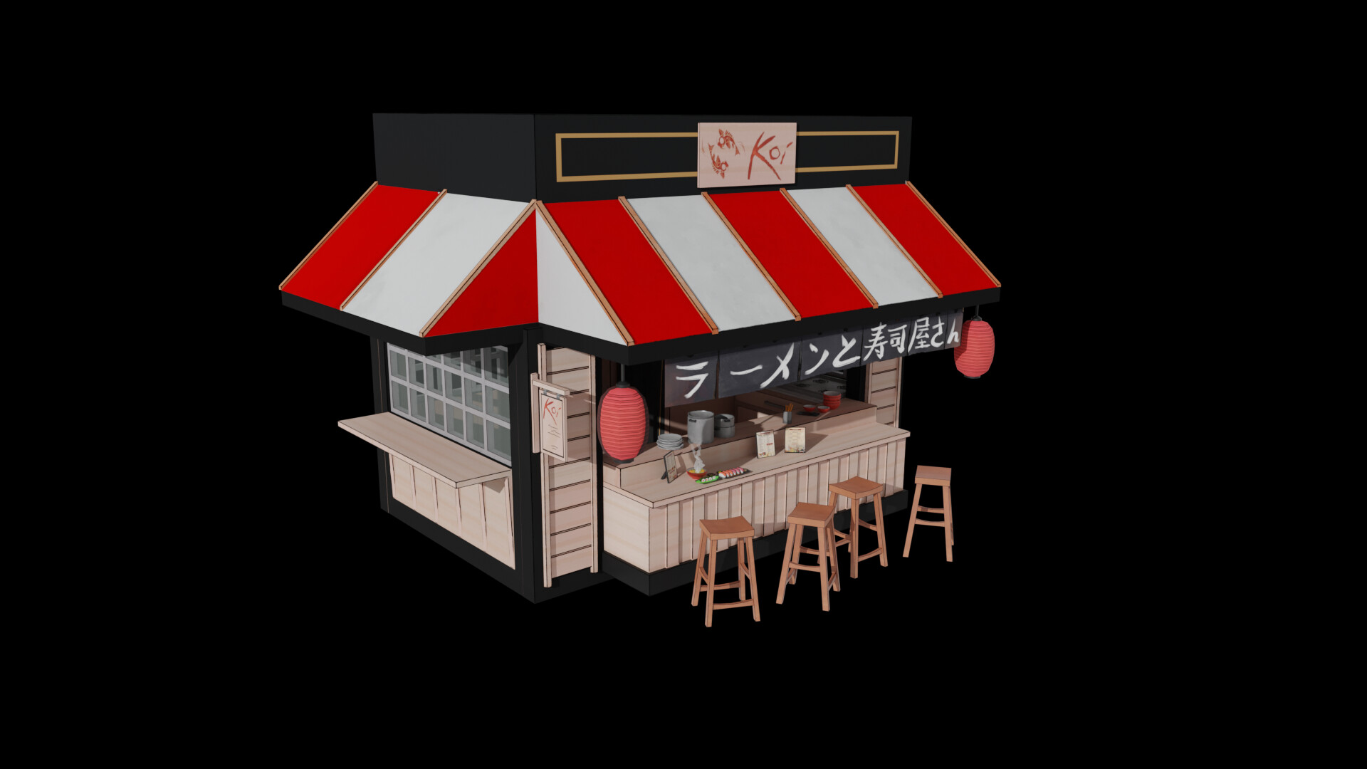 ArtStation - Japanese food stand