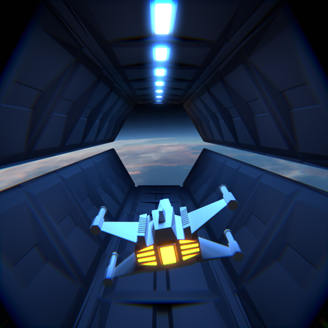 ArtStation - Spaceship Scene Render