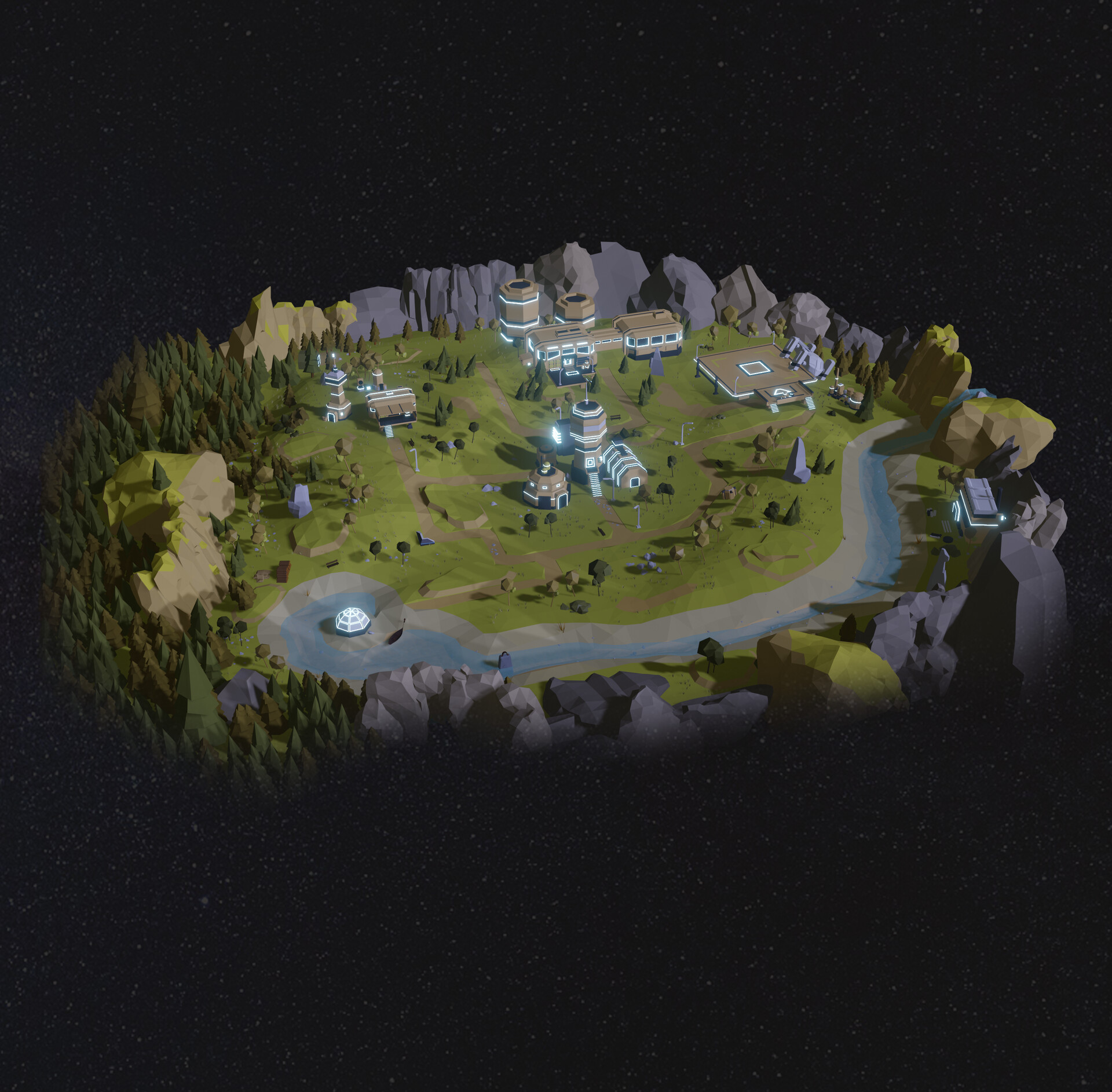 ArtStation - Base 571 (Low Poly)