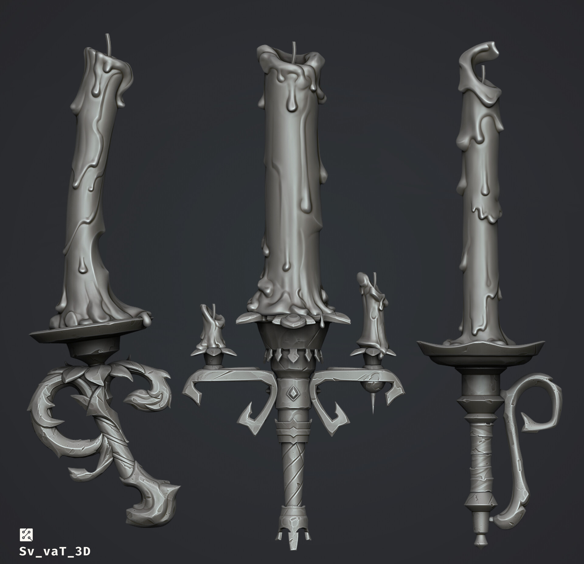 ArtStation - Candles Swords