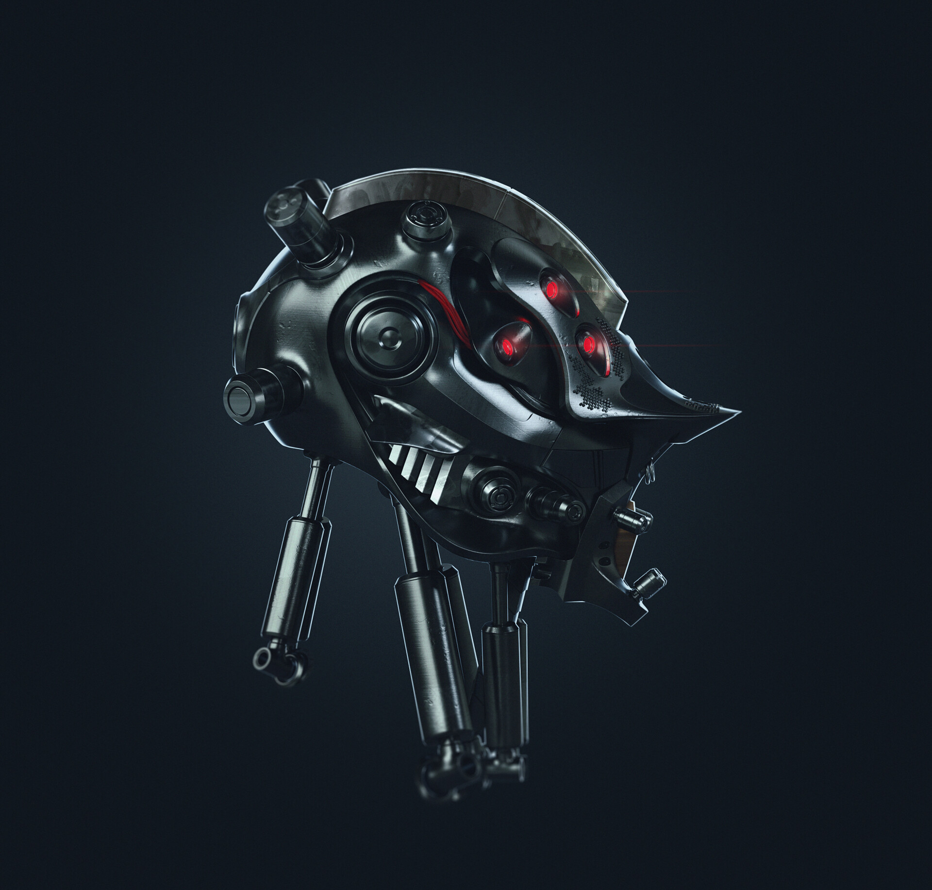 ArtStation - sci-fi droid head