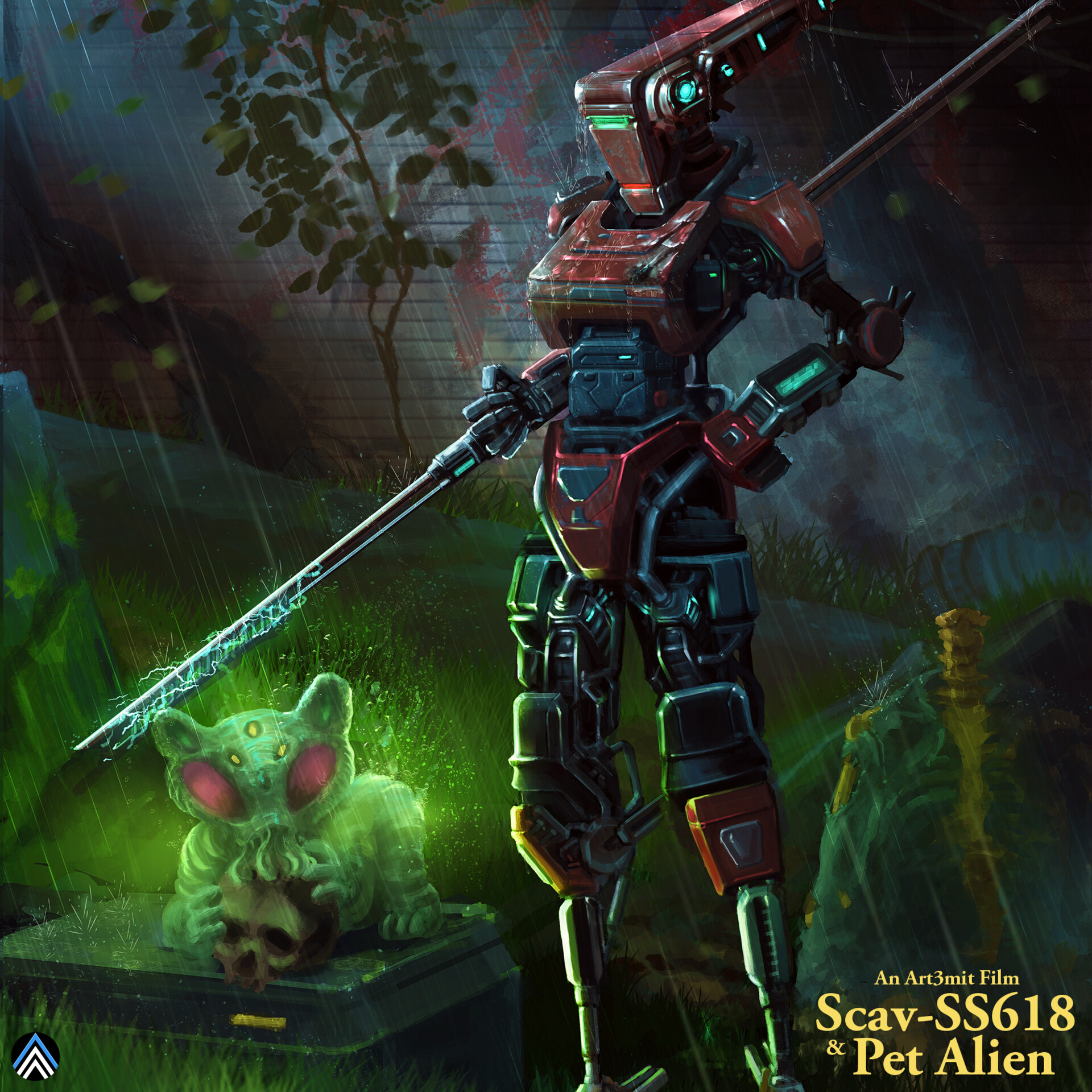 ArtStation - Scavenger with pet alien