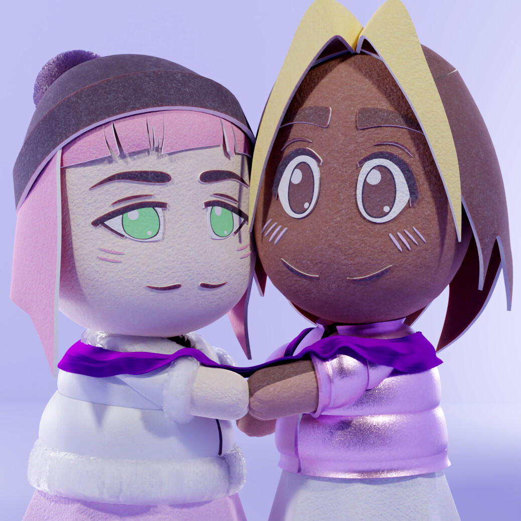 ArtStation - Sophie and Olivia Felt Dolls