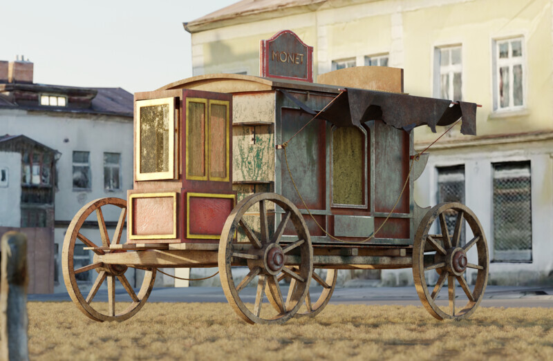 ArtStation - MODIFIED STAGECOACH IN THE OLD WEST-concept atrwork