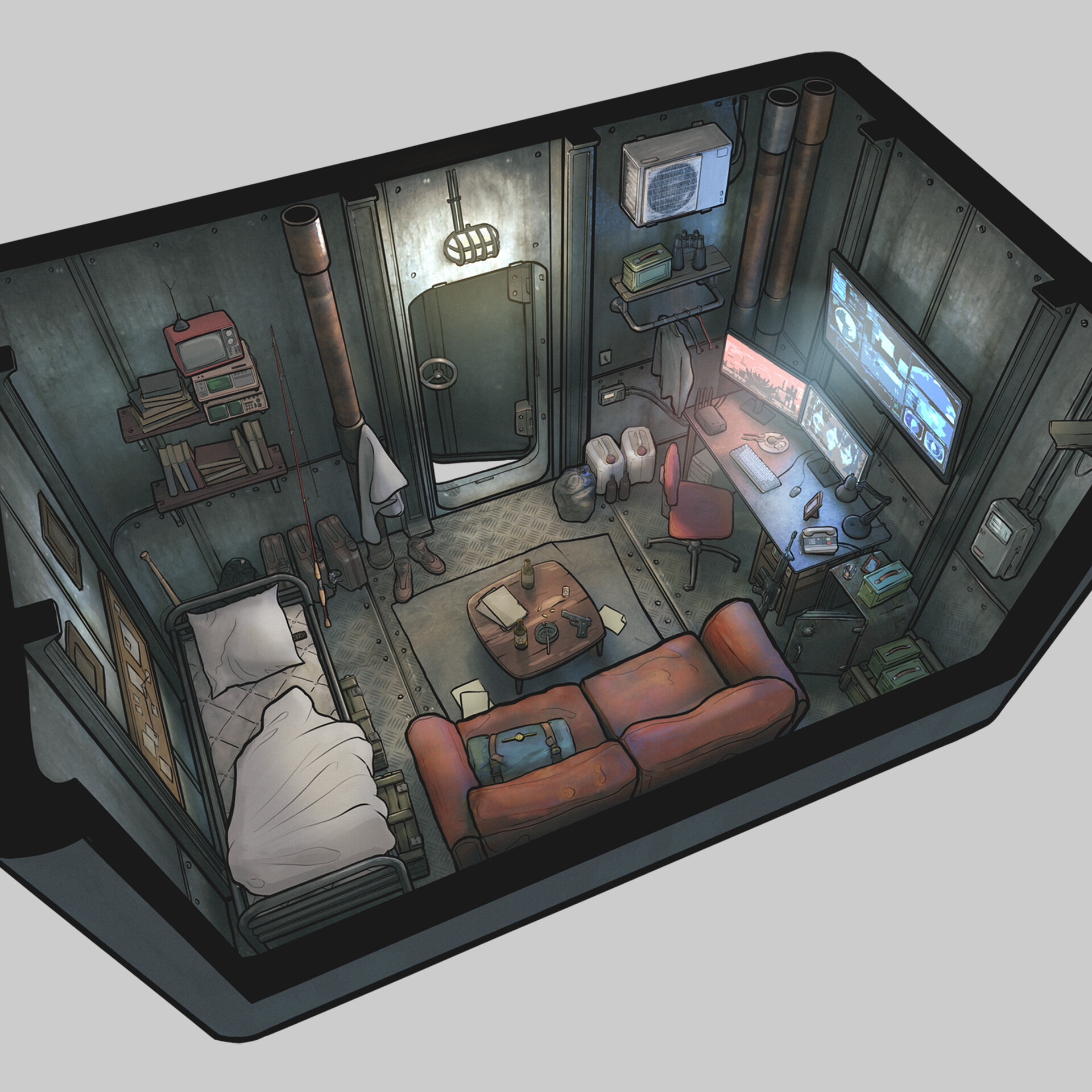ArtStation - Hideout on the ship