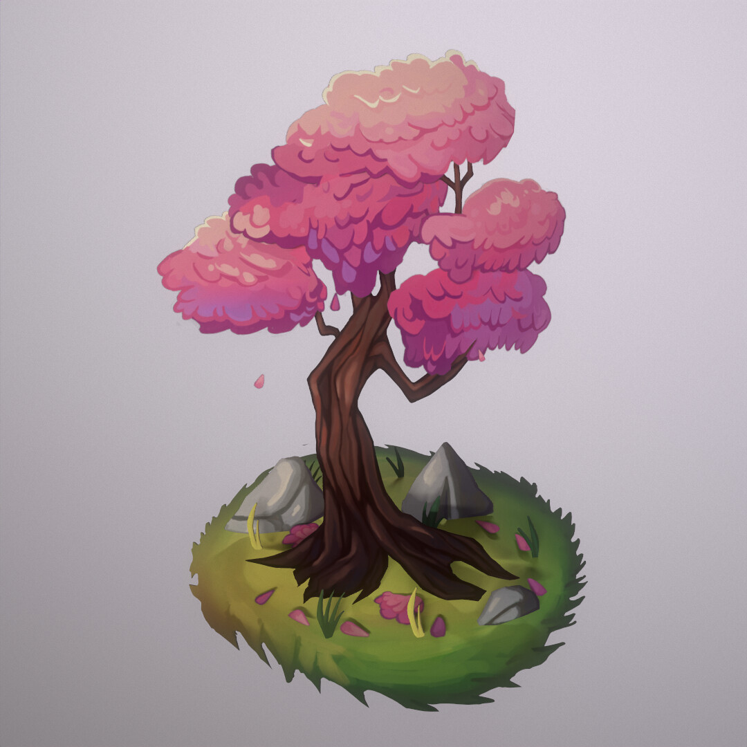 ArtStation - Stylized 2.5D Tree
