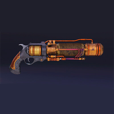 ArtStation - Steampunk revolver