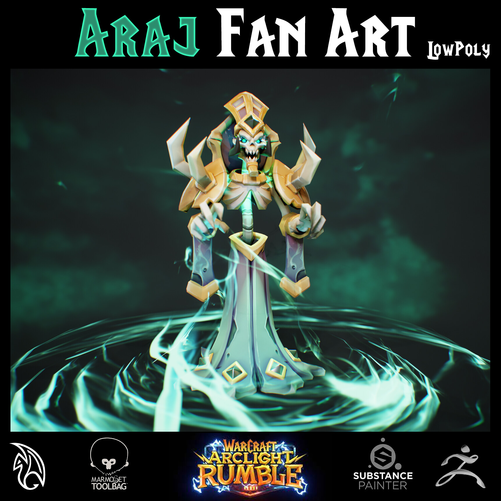 ArtStation - Araj the Summoner - Lowpoly Fanart