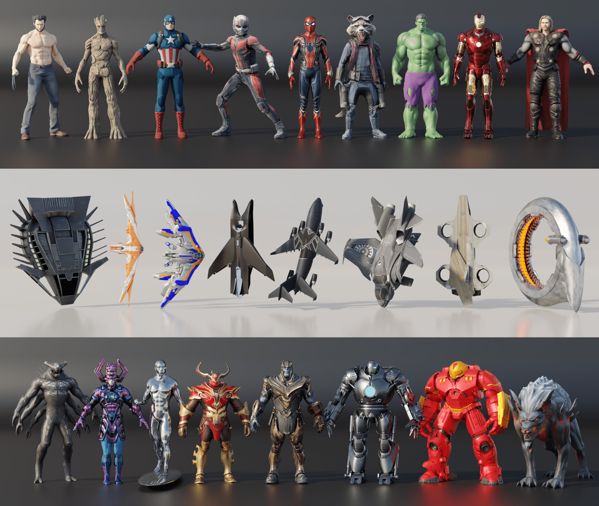 ArtStation - YouTube Size Comparison: Marvel