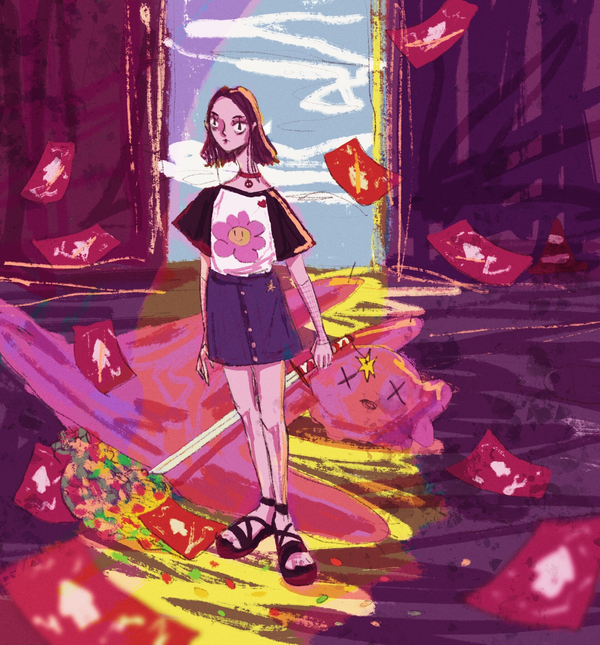 ArtStation - Pink Scary Bear