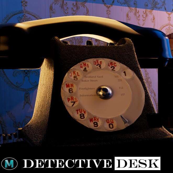 ArtStation - Detective desk