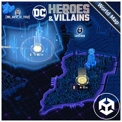 ArtStation - DC : Heroes & Vilains - World Map VFX/Animations + Setup