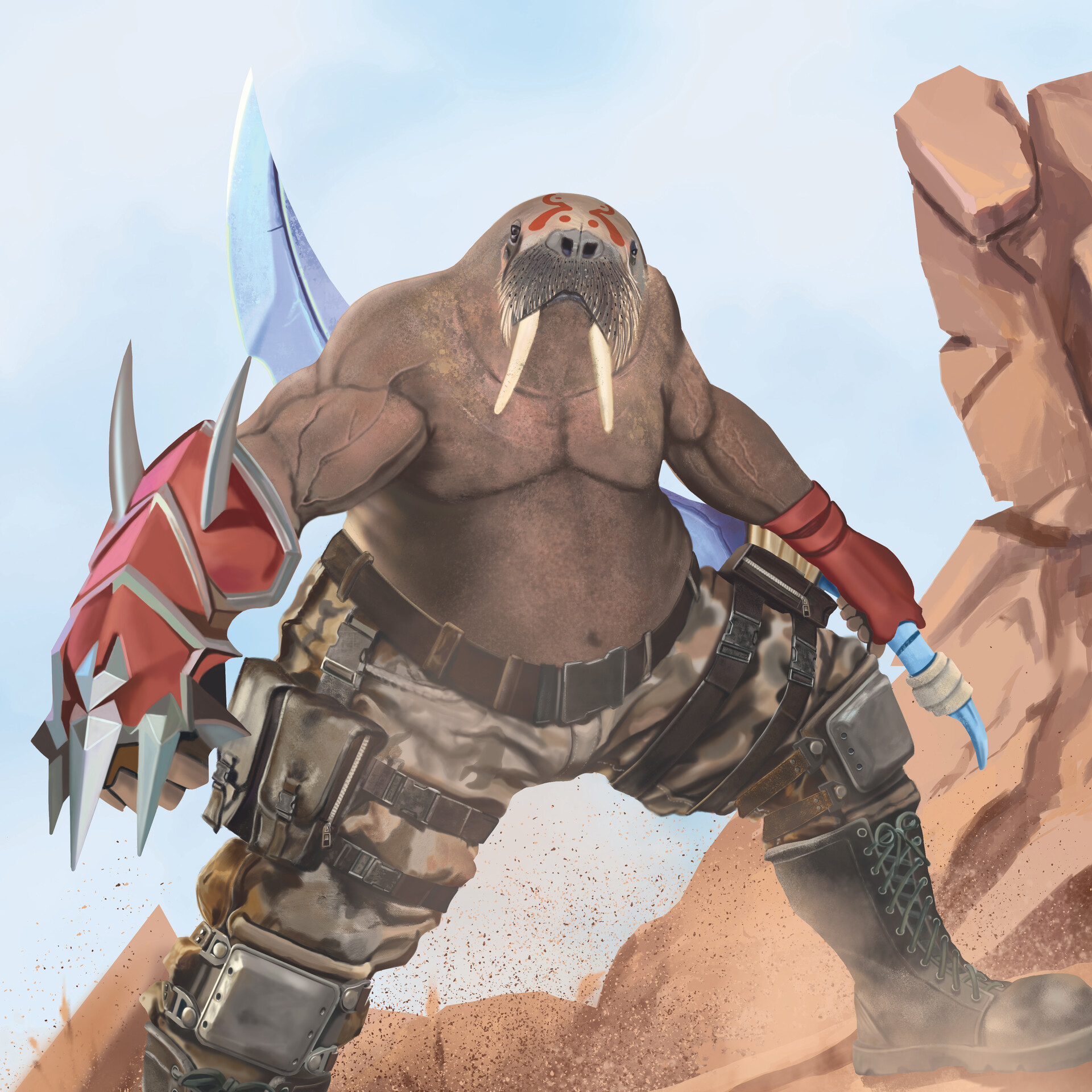 ArtStation - Super Mammals - Walrus Soldier