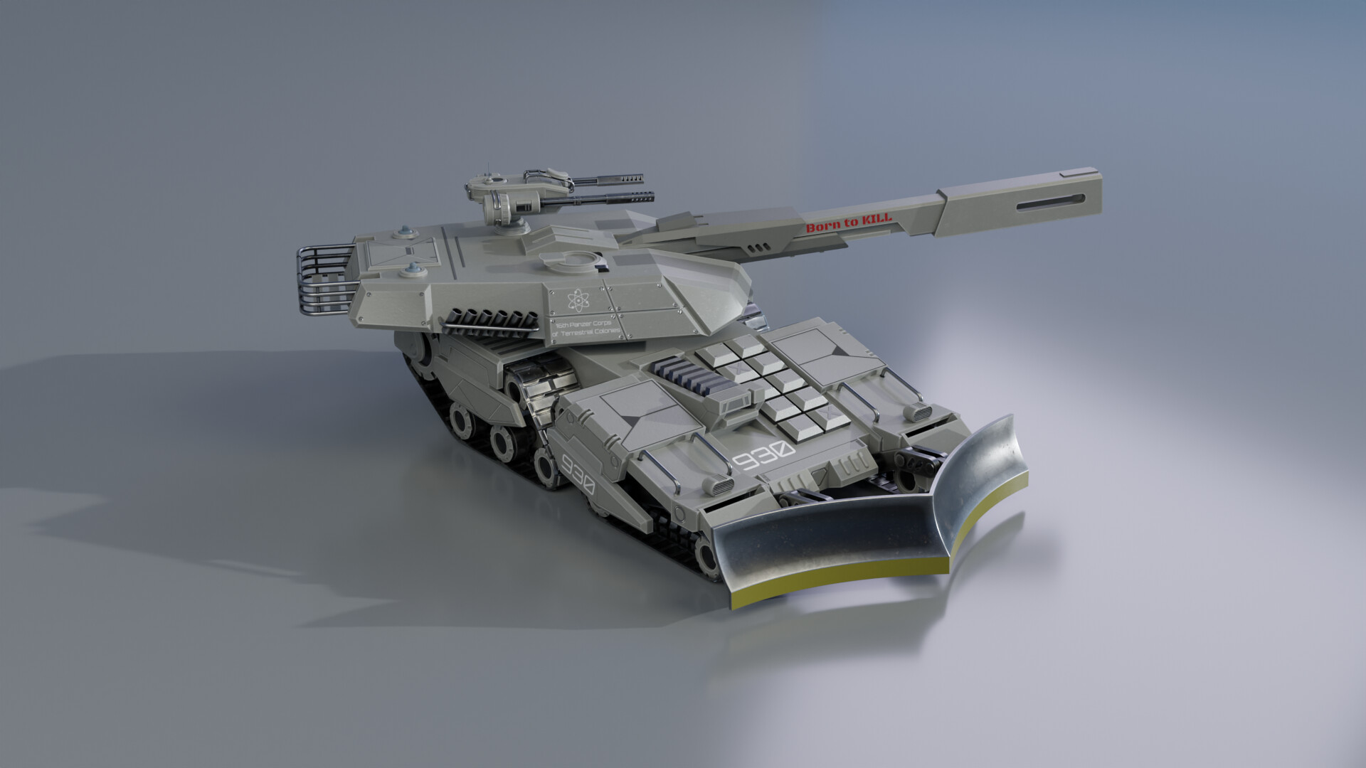ArtStation - Sci-Fi Low Poly Tank GameReady 3D Model