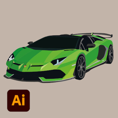 ArtStation - Lamborghini Aventador Vector Art