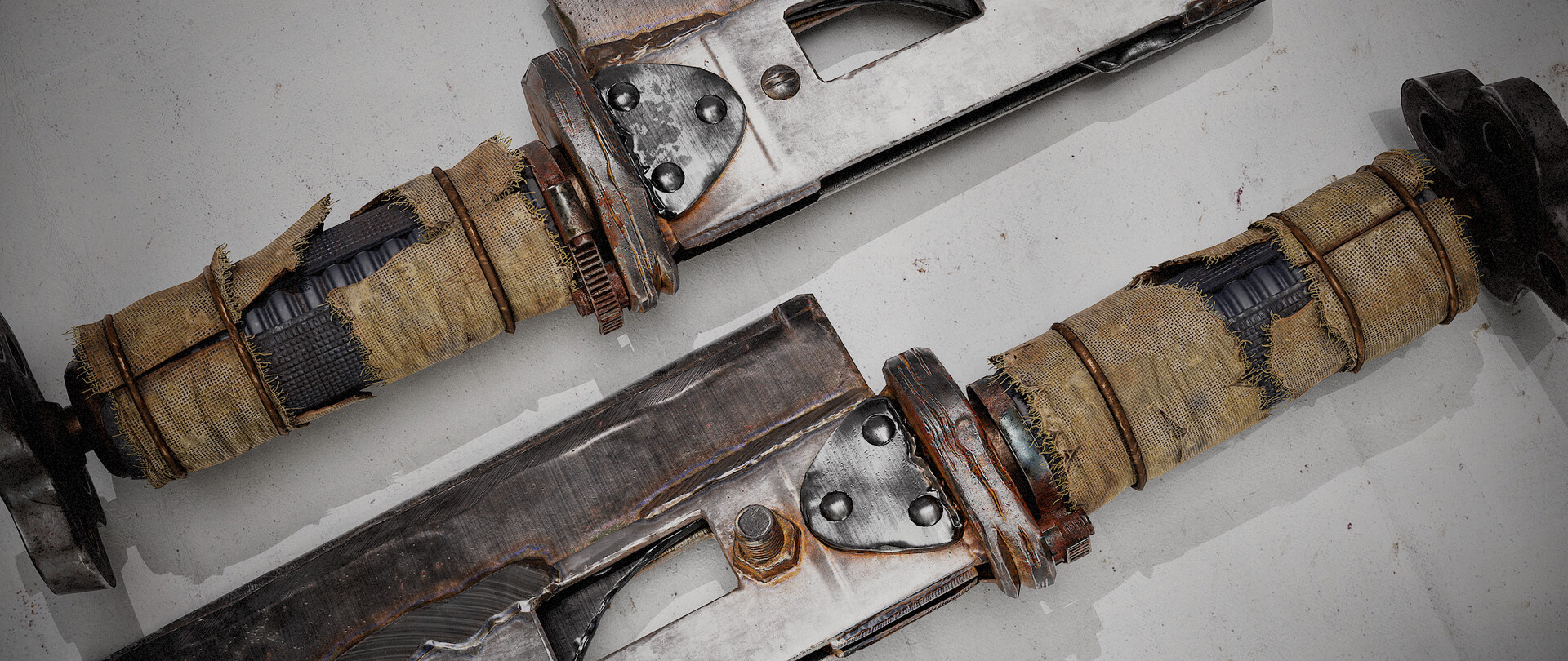 ArtStation - Post apocalyptic melee weapon