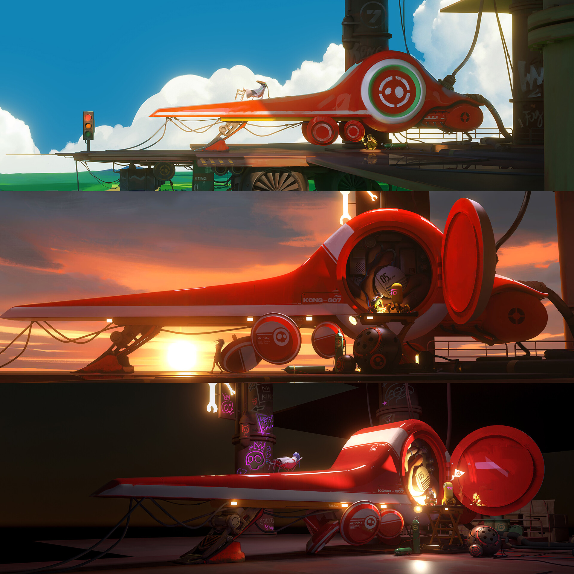 ArtStation - 《The Border》The Red Airship