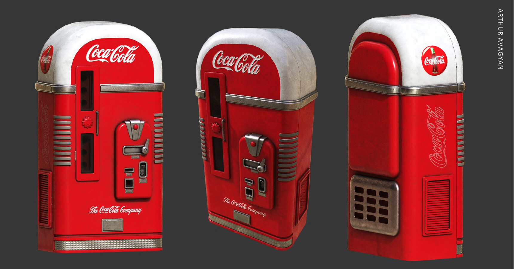 ArtStation - 3D Hard Surface and texturing/Coca Cola machine