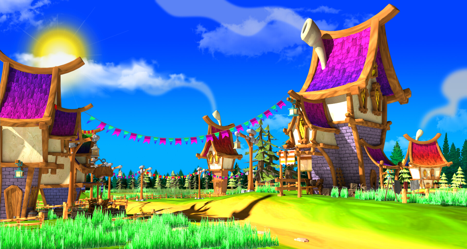 ArtStation - My gradution project: Stylized enviroment design for ...