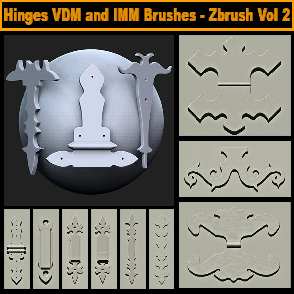 ArtStation - Hinges VDM and IMM Brushes - Zbrush Vol 2