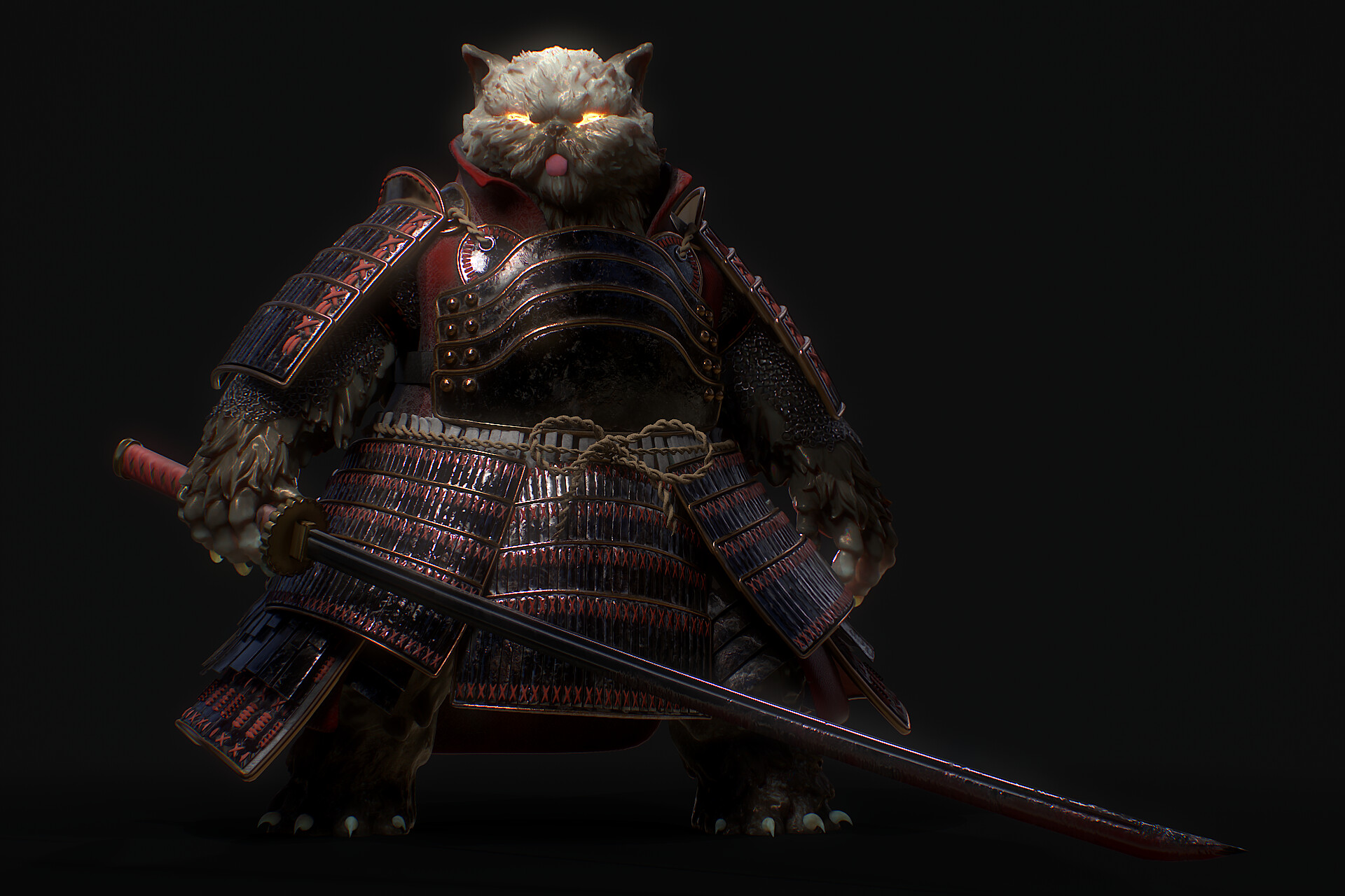 ArtStation - Cat Samurai