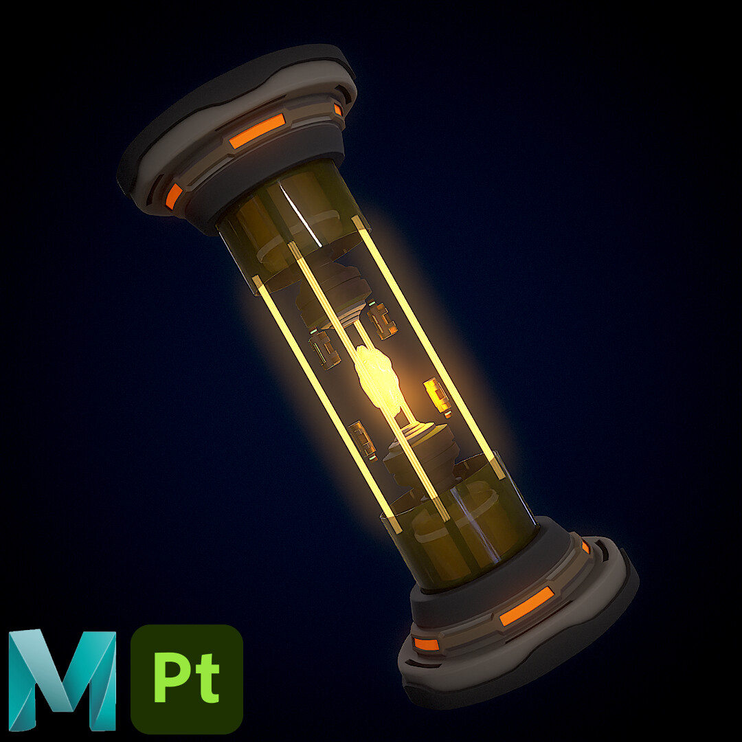 ArtStation - Stylized sci-fi battery