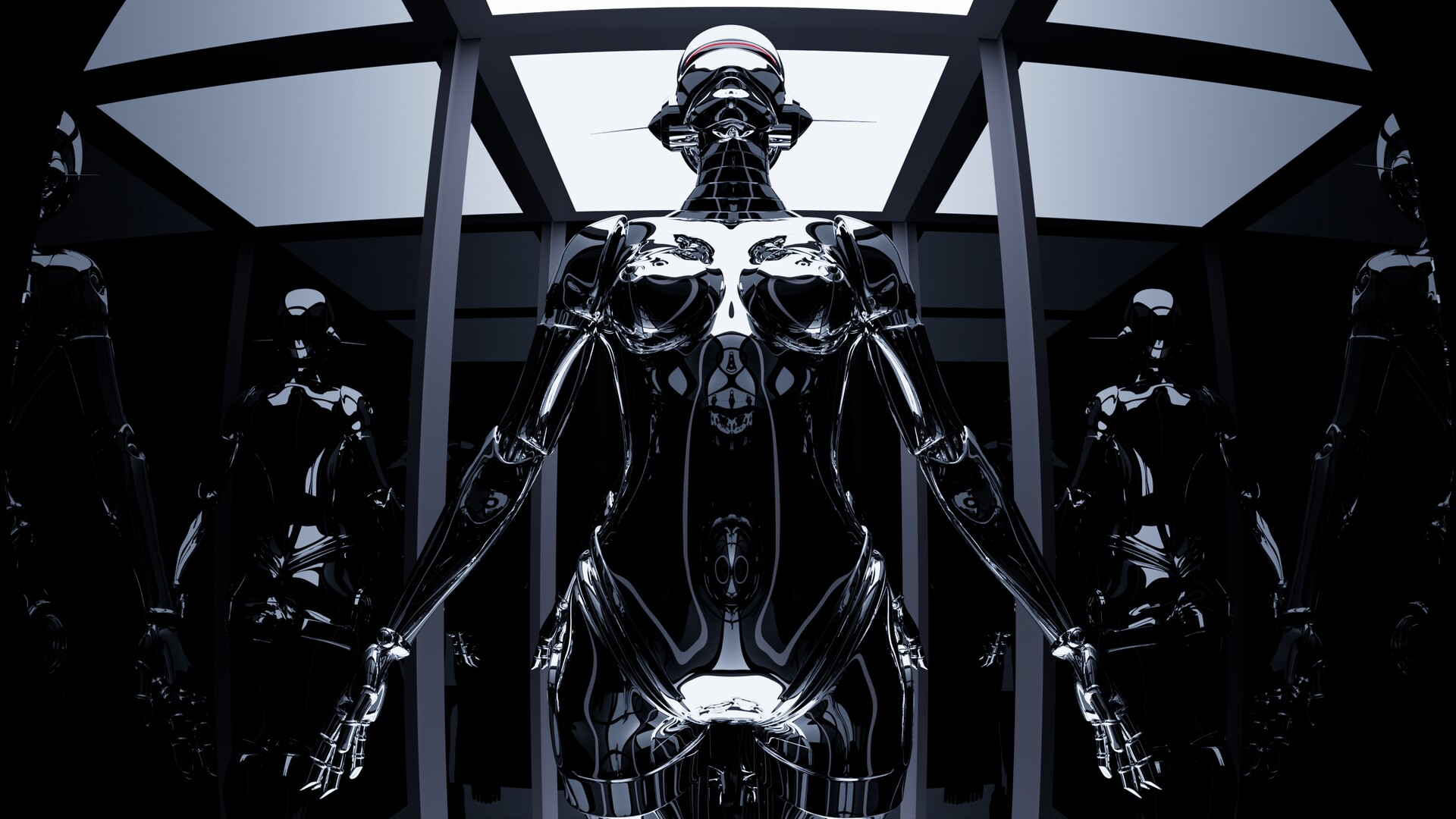 ArtStation - Sorayama Hajime-Sexy Robot Floating 3D Model