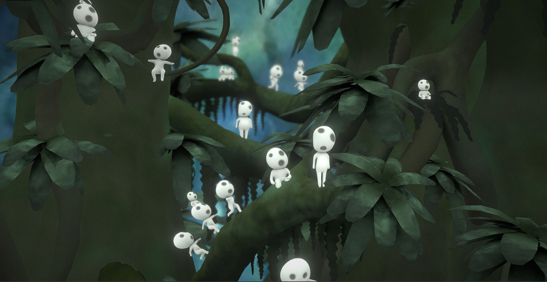 ArtStation - Kodama forest diorama