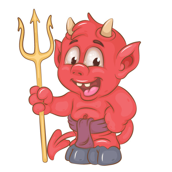 ArtStation - Cute Little devil. Halloween mascot.