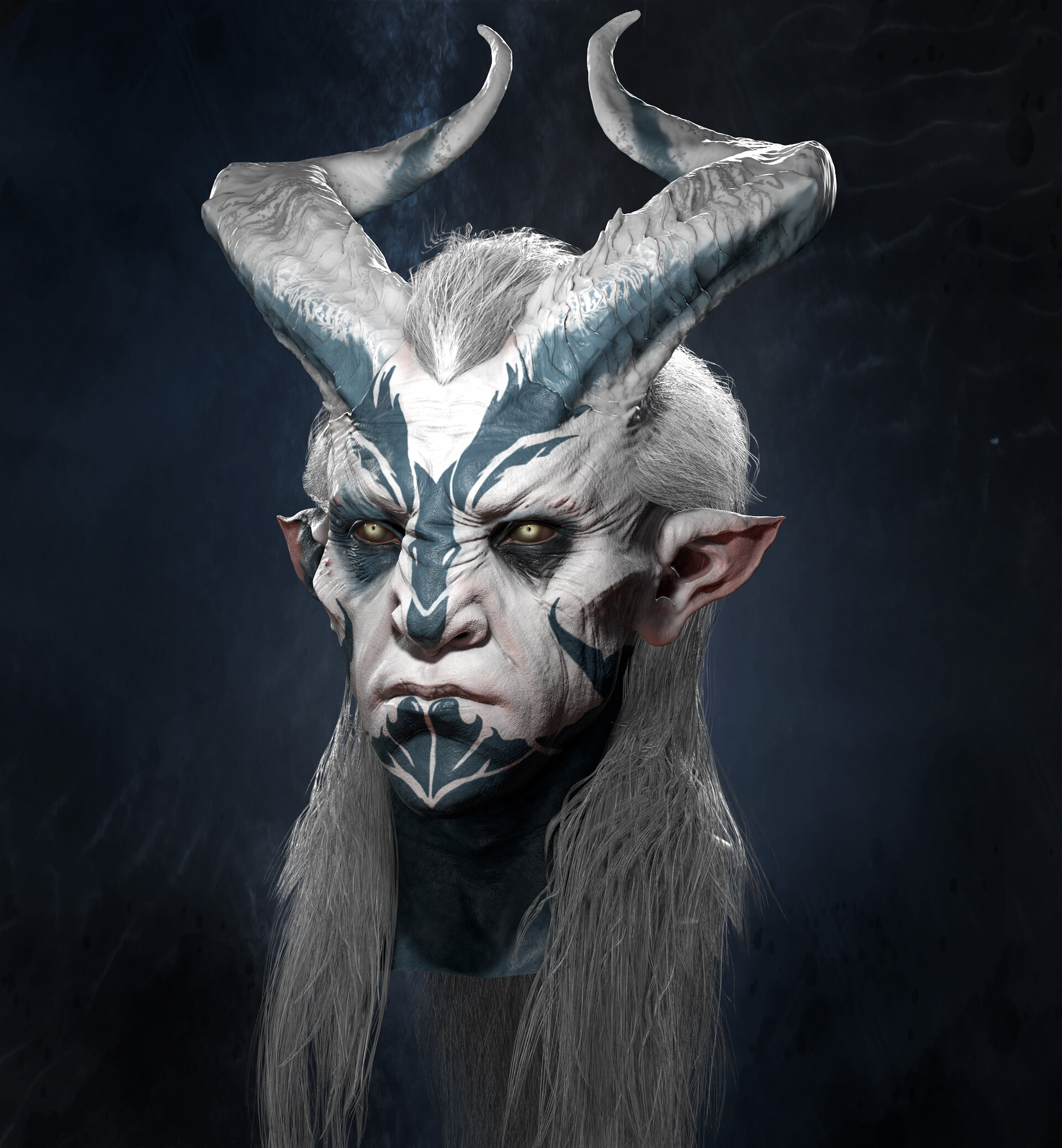 ArtStation - Elder elf - realtime head