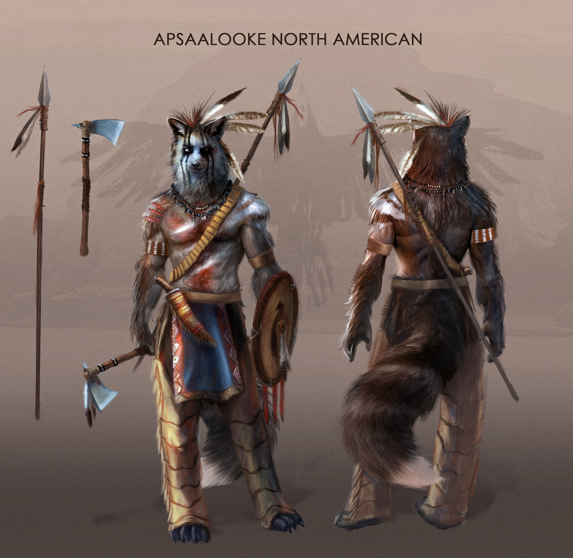 ArtStation - Concept Black Fox Tribal