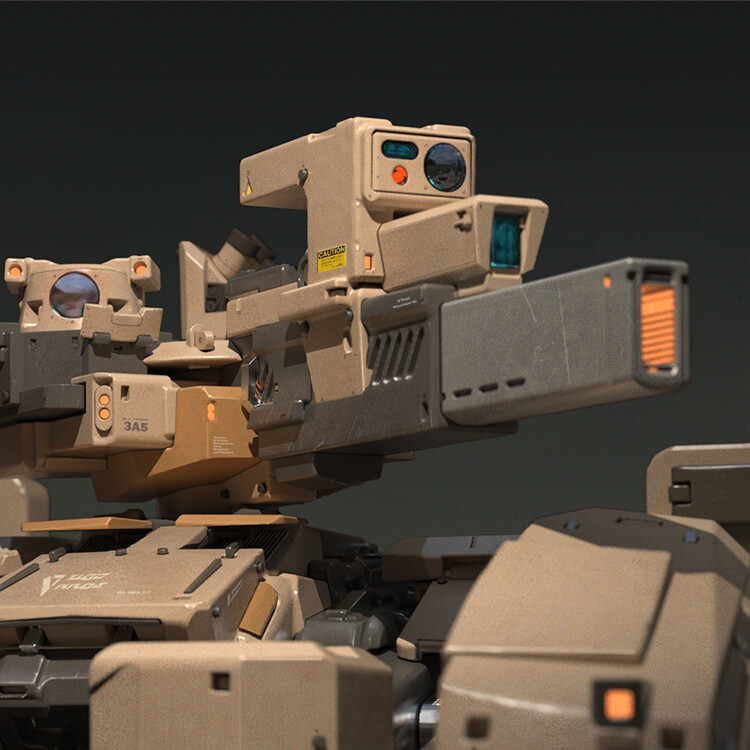 ArtStation - Unmanned Ground Vehicle Robotic Rail Gun System