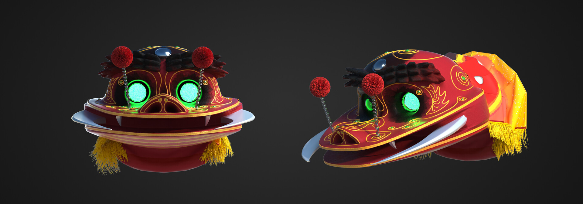 ArtStation - Chaoshan Folklore-centipede dance-C4D